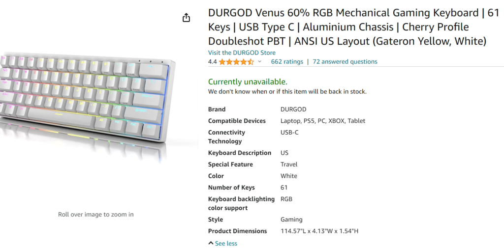 Aluminum Mechanical Keyboard - DURGOD | Best Wireless Mechanical ...